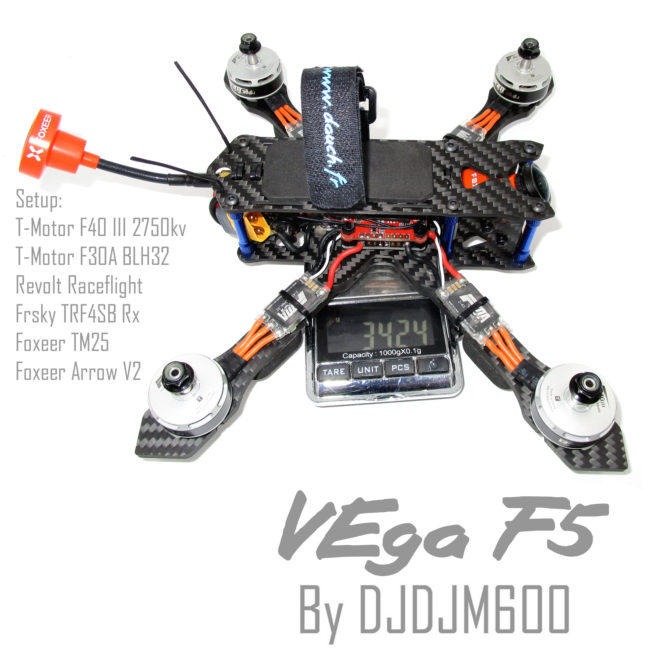 VEGA F5 – 5″ FREESTYLE FRAME 4MM – Vega FPV Shop www.dauch.fr